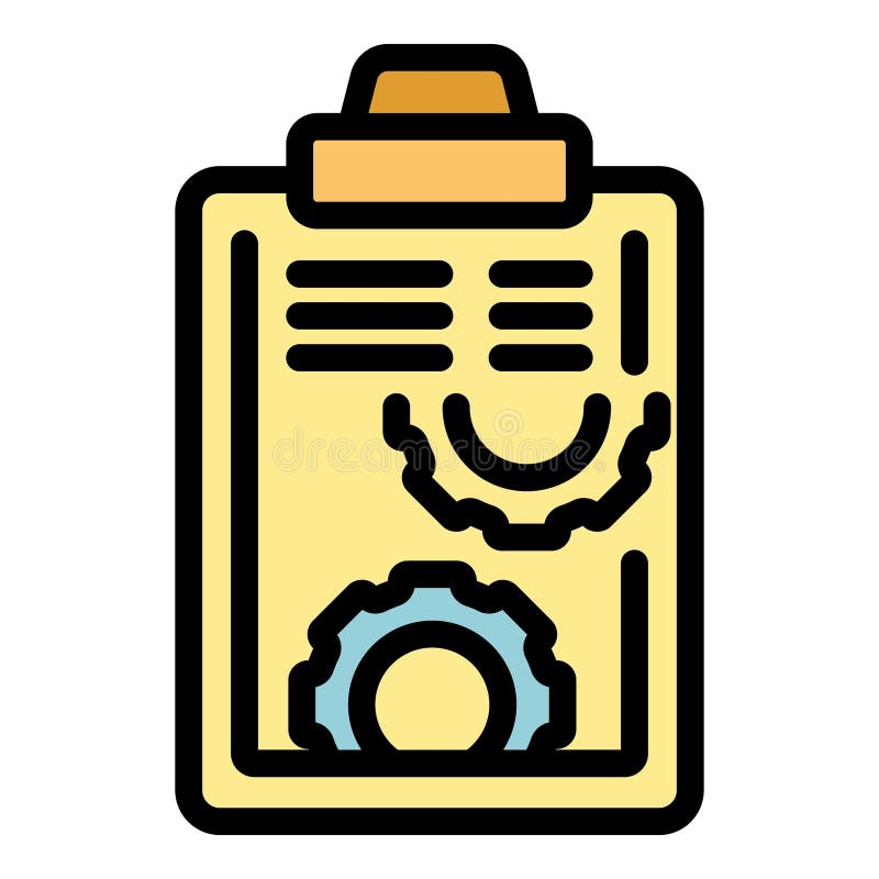 Clipboard Showing Gears Drawing Representing Project Management Process ...
