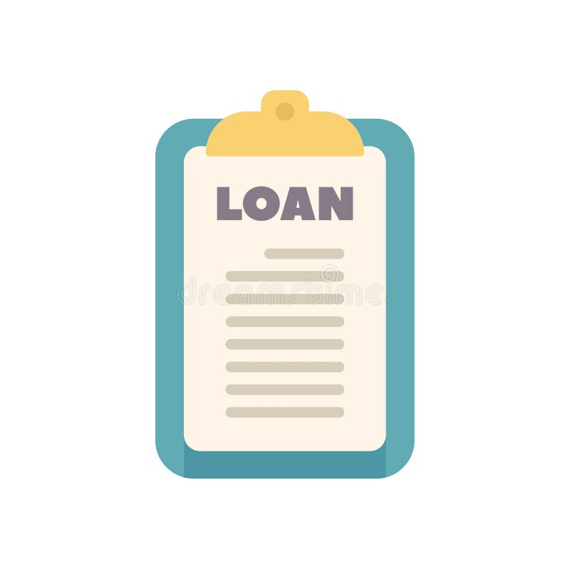 Clipboard Showing Loan Application Form Icon Stock Illustration ...