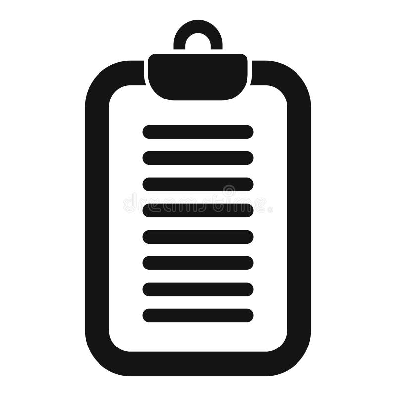 Clipboard Showing Several Lines of Text Icon Stock Illustration ...