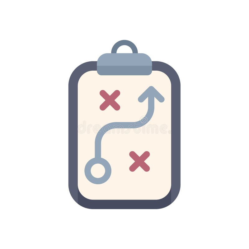 Clipboard Showing Strategic Planning with Arrows and Checkpoints Stock ...