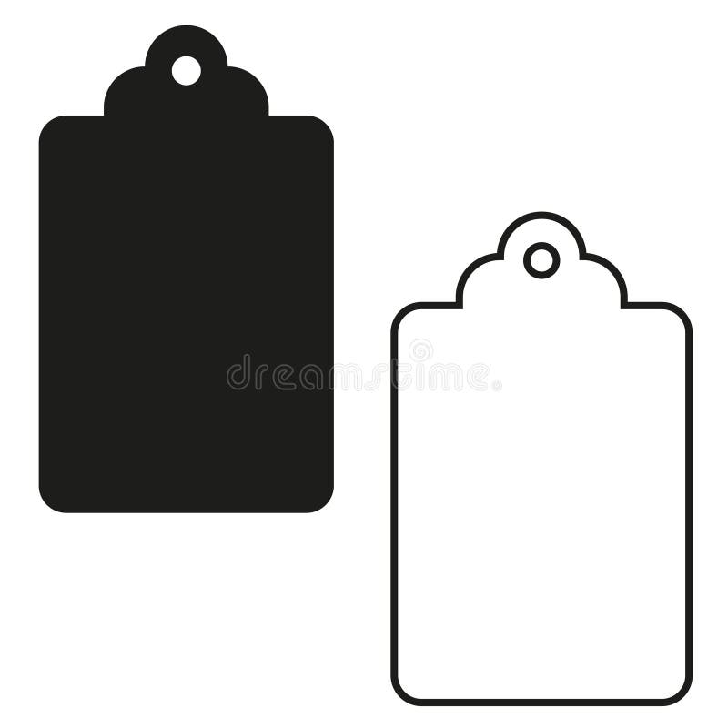 Clipboard Silhouette Icon. Blank Clipboard Outline. Minimal Black and ...