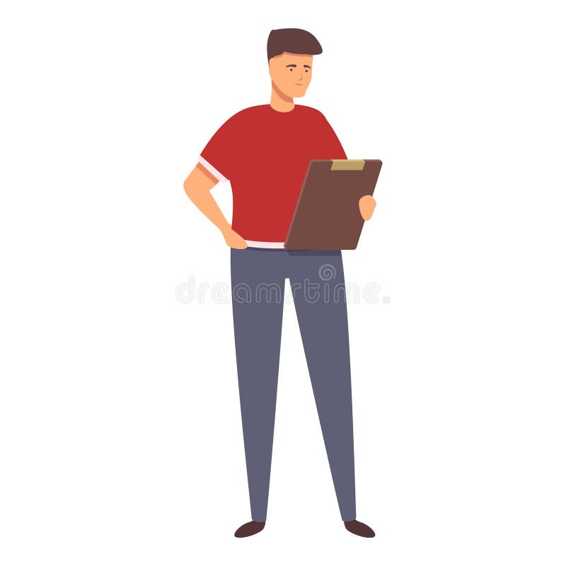 Clipboard Storekeeper Icon Cartoon Vector. Mail Structure Service Stock ...