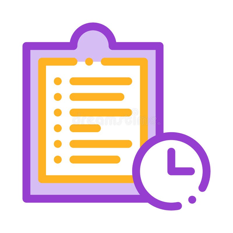 Clipboard Tablet with Tasks Vector Thin Line Icon Stock Vector ...