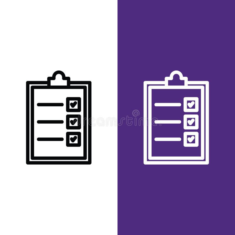 Clipboard Task Vector Icon Logo in Outline Style Stock Vector ...
