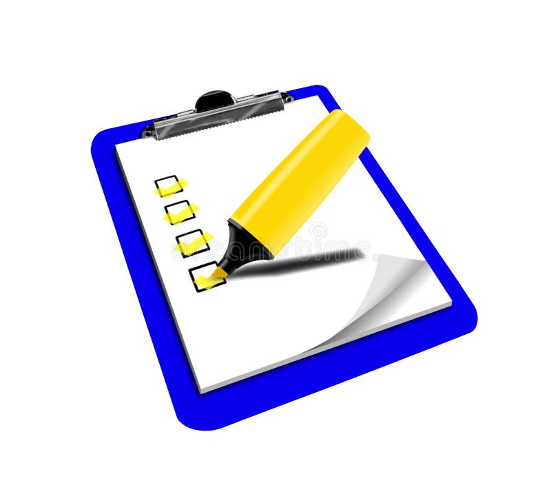 Clipboard and tick box stock illustration. Illustration of clipboard ...