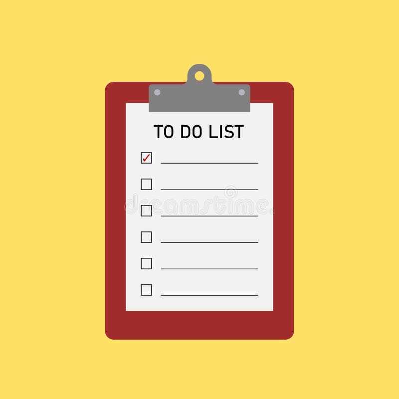 Clipboard To Do List - Assignments and Chores Stock Vector ...