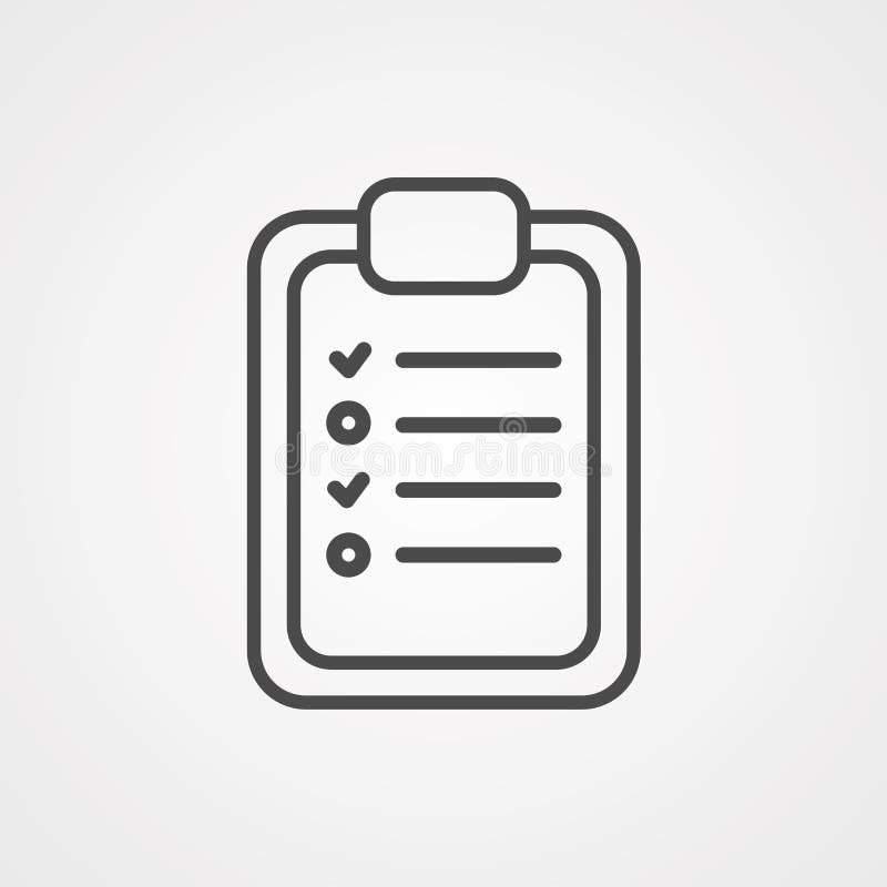 Clipboard Vector Icon Sign Symbol Stock Illustration - Illustration of ...