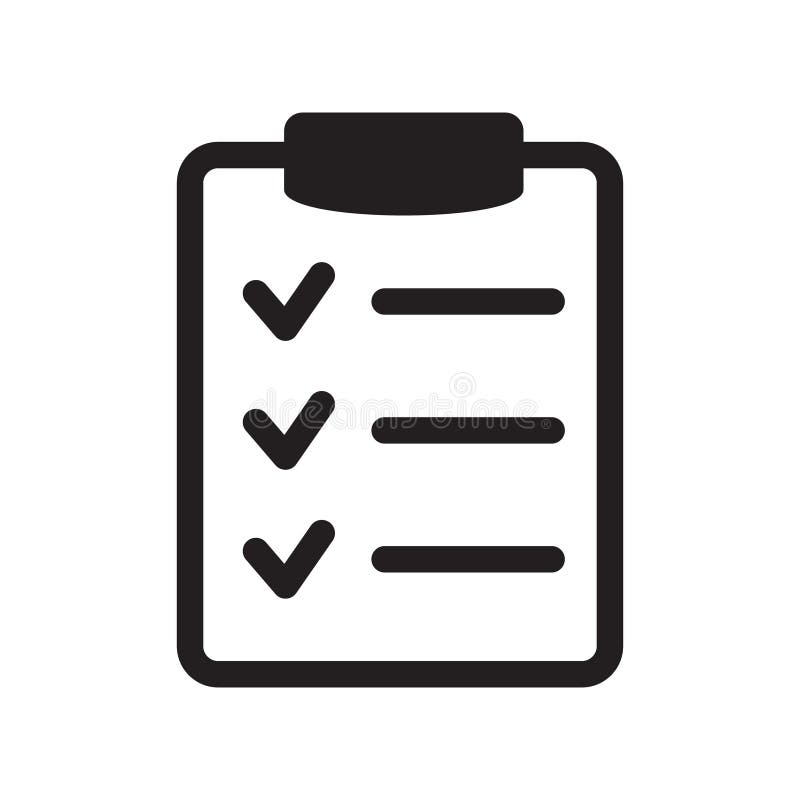 Clipboard Vector Icon. Task Checklist Icon. Task Completed. Signed Icon ...