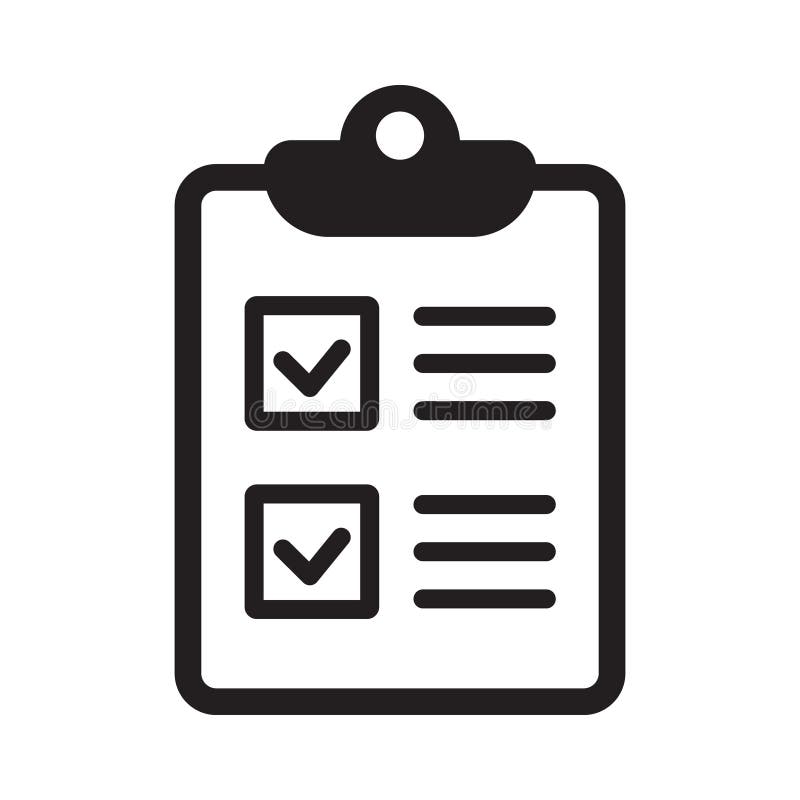 Clipboard Vector Icon. Task Checklist Icon. Task Completed. Signed Icon ...