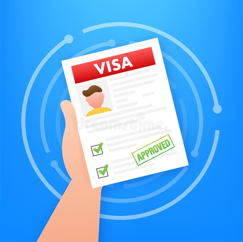 Clipboard with Visa Application. Travel Approval. Immigration Visa ...