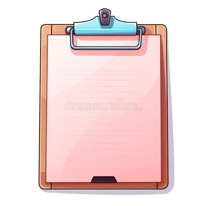 Clipboard on White Background AI Generated Stock Illustration ...