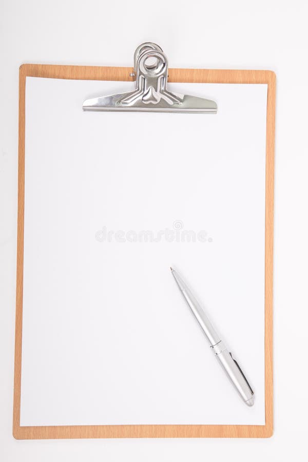 Clipboard and A4 White Paper Stock Image - Image of border, data: 41337329