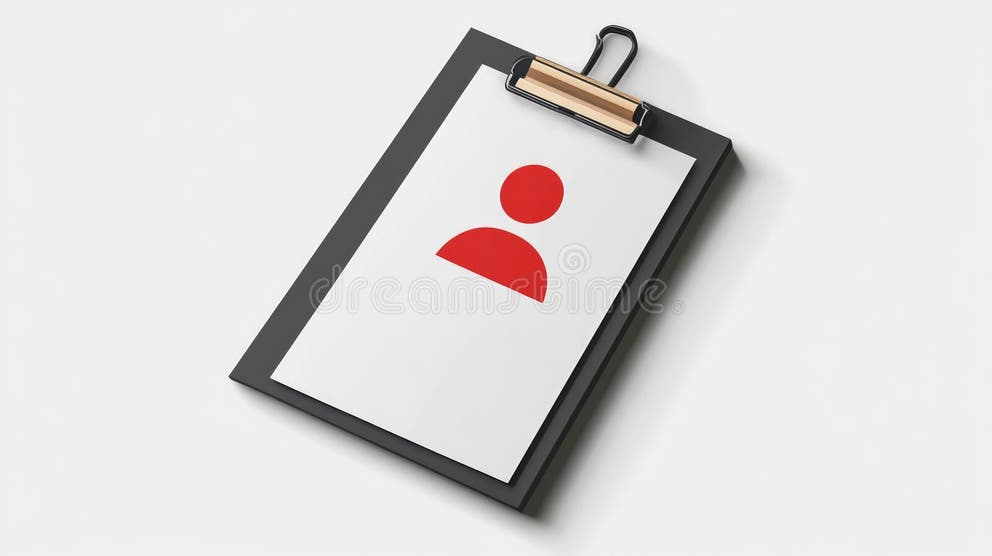 Clipped Notepad with Paperclip Stock Illustration - Illustration of ...