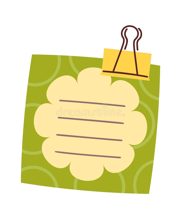 Clipped Notepad Sheet Memory Page Stock Vector - Illustration of notice ...