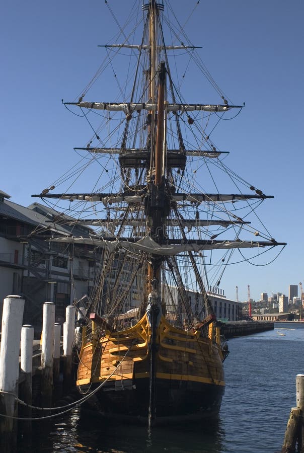 Clipper Ship stock image. Image of clipper, harbour, ships - 1090257