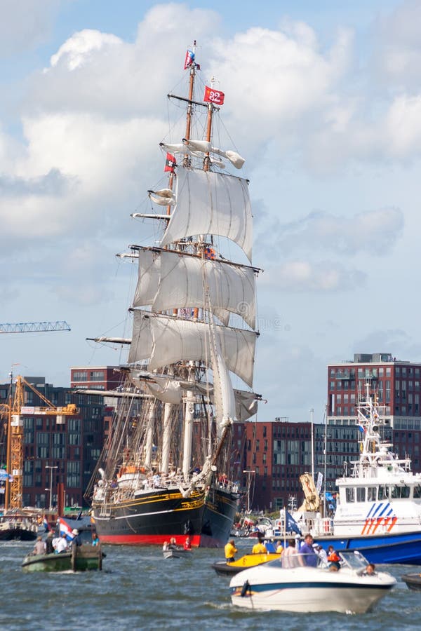 Clipper Sail Ship Stad Amsterdam Editorial Photo - Image of port, fleet ...