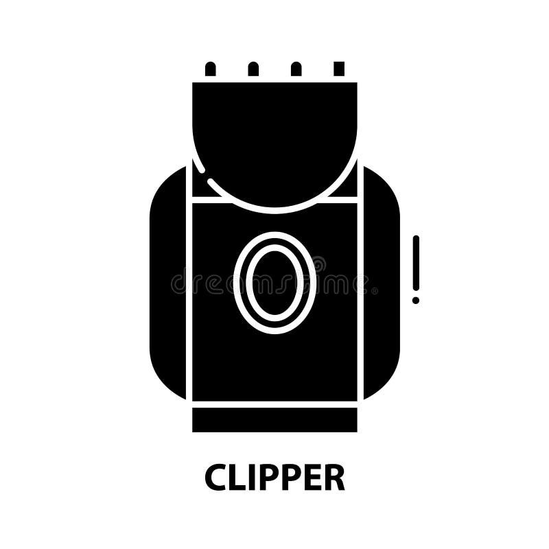 Clipper Symbol Icon, Black Vector Sign with Editable Strokes, Concept ...
