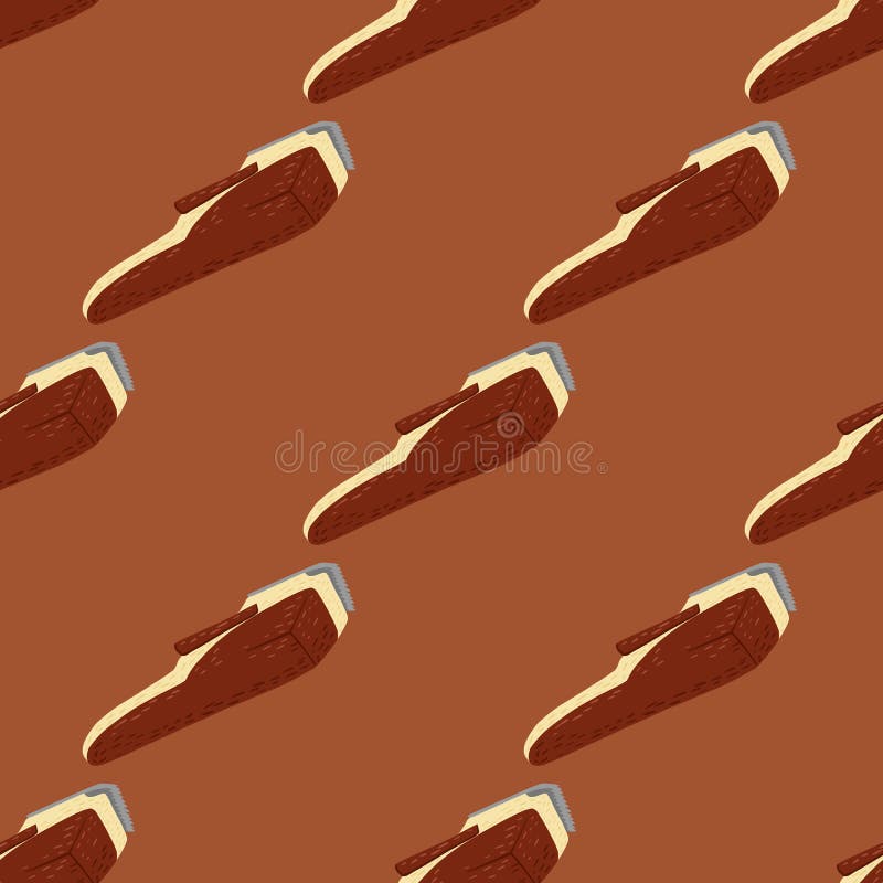 Clippers Seamless Pattern on. Vintage Barber Shops Elements in Doodle ...