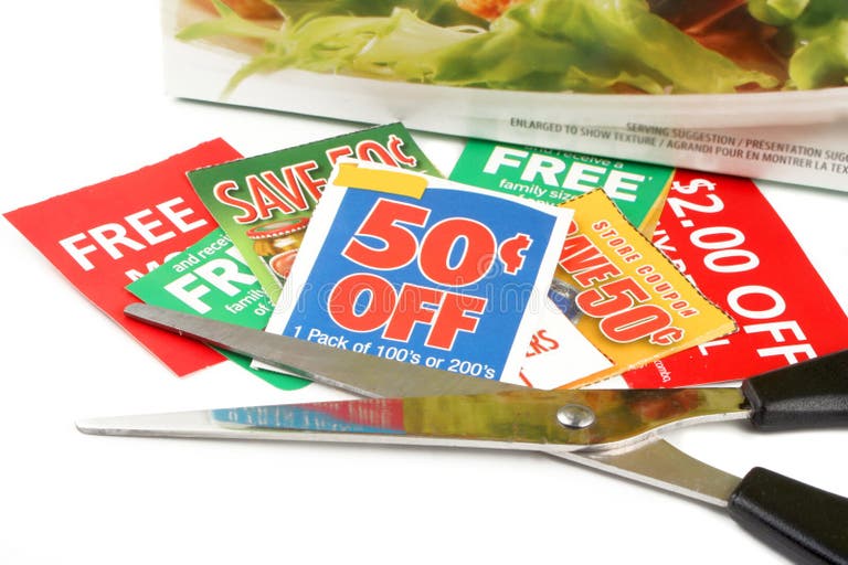 Clipping coupons stock image. Image of scissors, coupon - 1584693