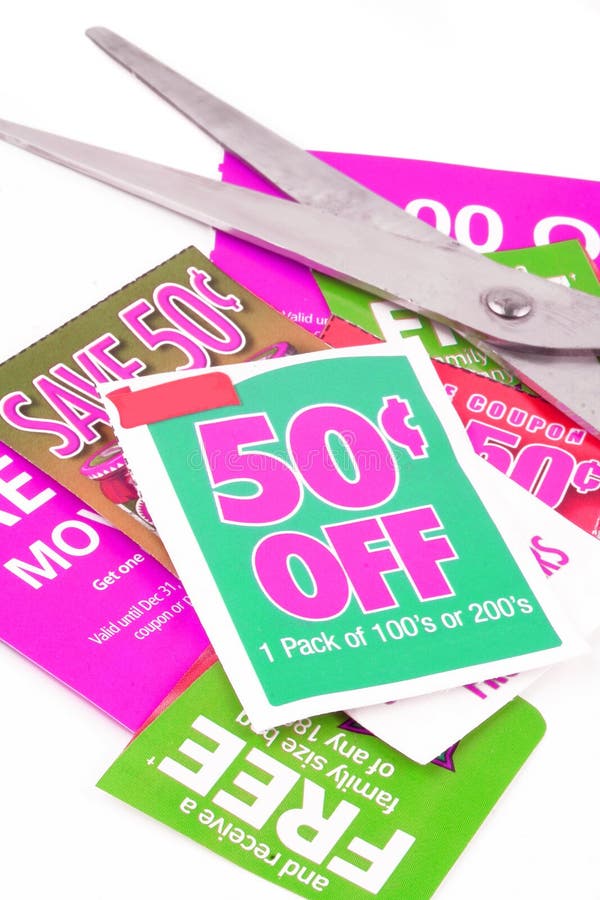 Clipping coupons stock image. Image of shopping, shop - 1584745