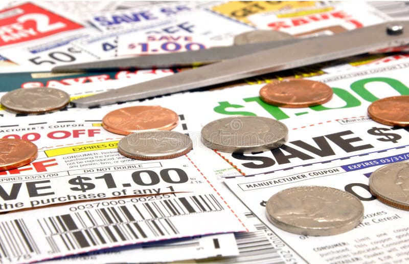 Clipping coupons stock image. Image of decrease, grocery - 7637005