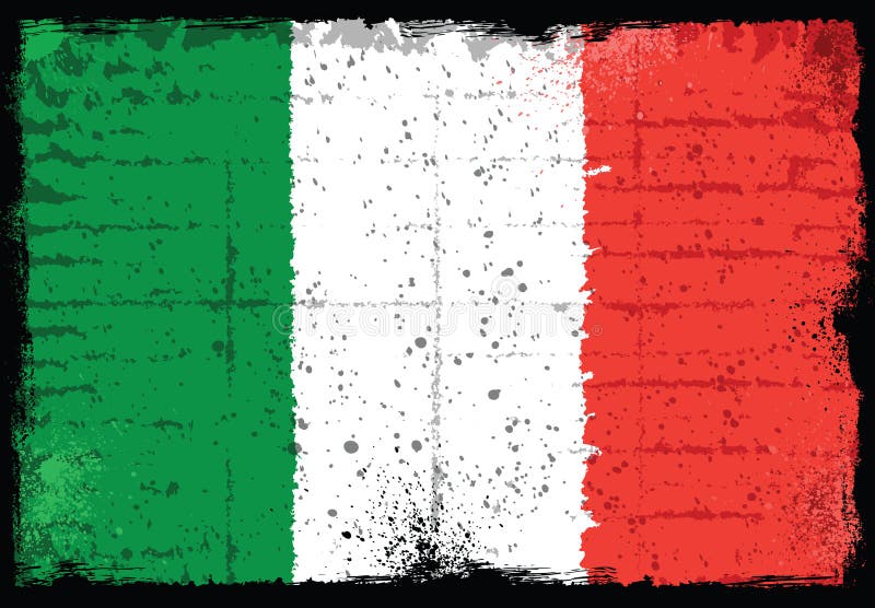 Grunge Elements with Flag of Italy. Stock Vector - Illustration of ...