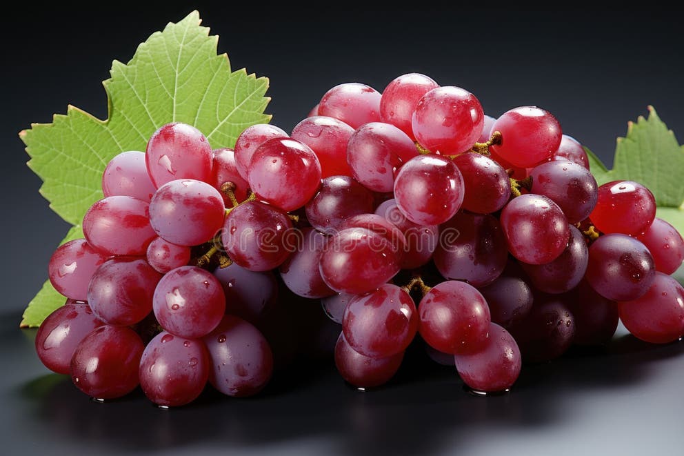 With a Clipping Pass, the Fresh Grapes are Isolated in a White Stock ...