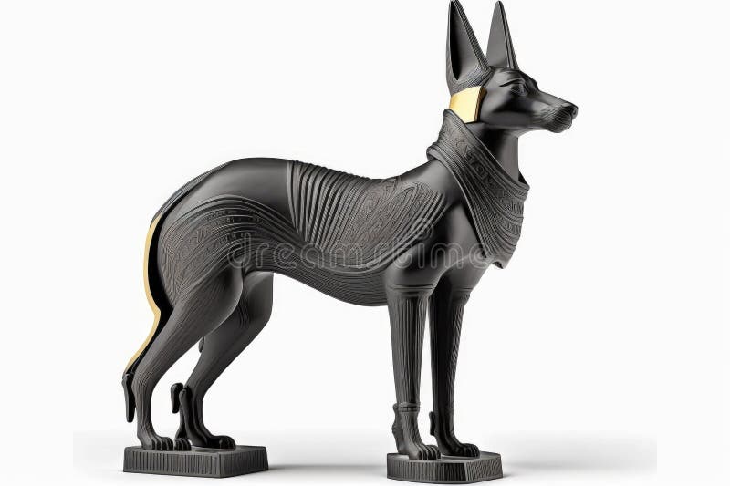 Statue of Anubis from Egypt Stock Illustration - Illustration of ...