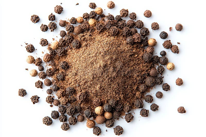 In this Clipping Path, There is Black Ground Pepper Scattered, Spice ...