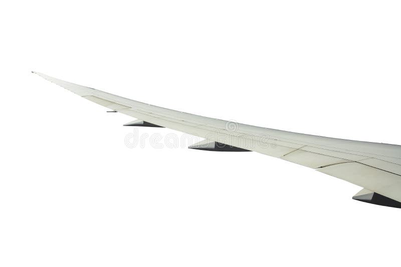 Clipping Path, Wing of an Airplane Isolated on White Background, Copy ...