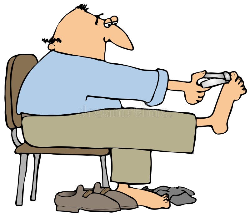 Clipping Toenails stock illustration. Illustration of shoes - 5661847