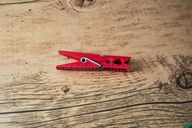 Clips for Drying Clothes Indoors and Outdoors. Holders Wet Cloth Stock ...