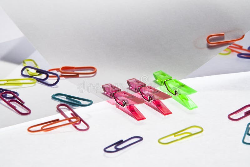 Clips Holding Paper Together Stock Image - Image of attach, paper: 72586973