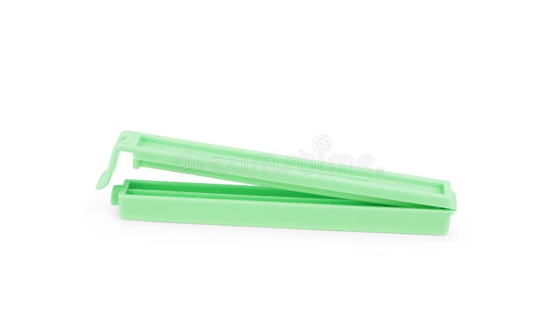 Plastic Bag Clips on a White Background Stock Photo - Image of seal ...
