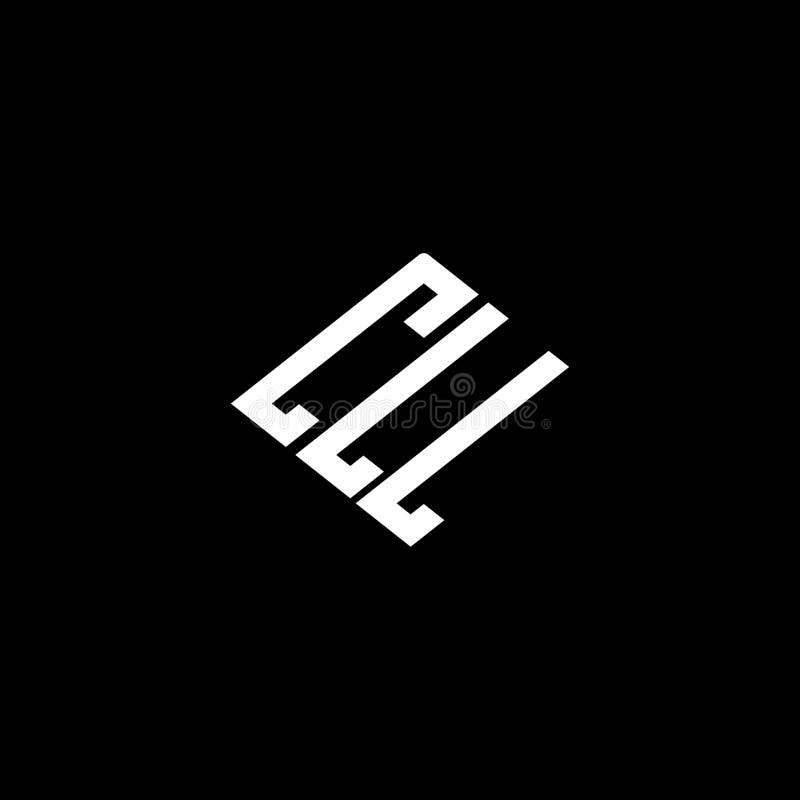 CLL Letter Logo Design on Black Background Stock Illustration ...
