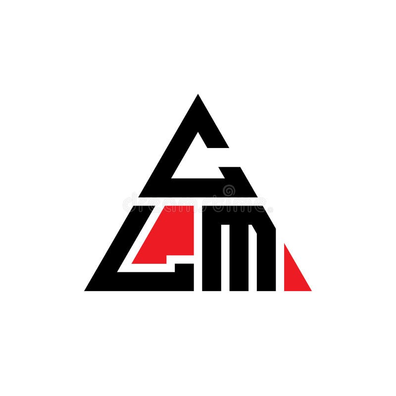 CLM Triangle Letter Logo Design with Triangle Shape. CLM Triangle Logo ...
