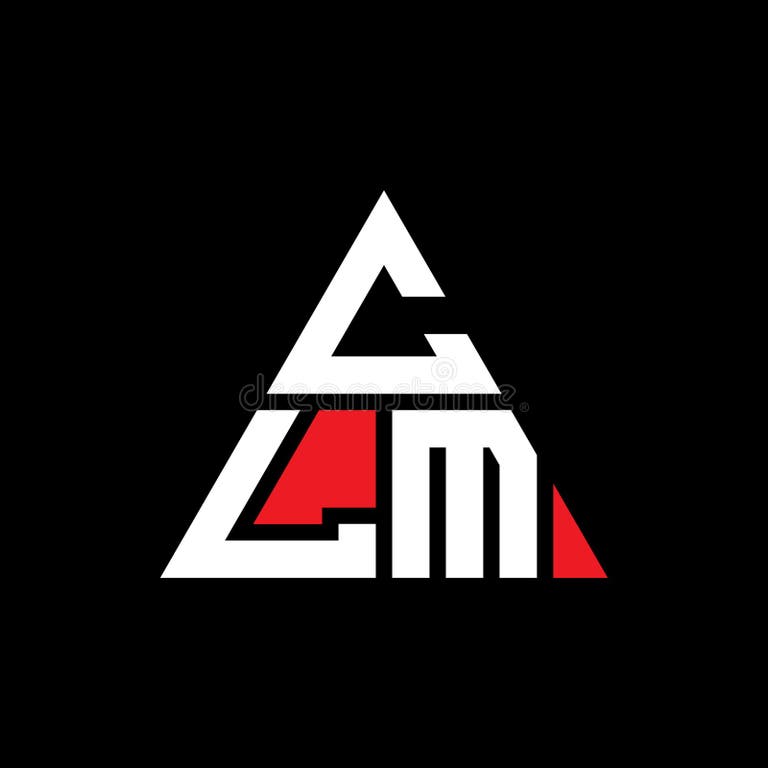 CLM Triangle Letter Logo Design with Triangle Shape. CLM Triangle Logo ...