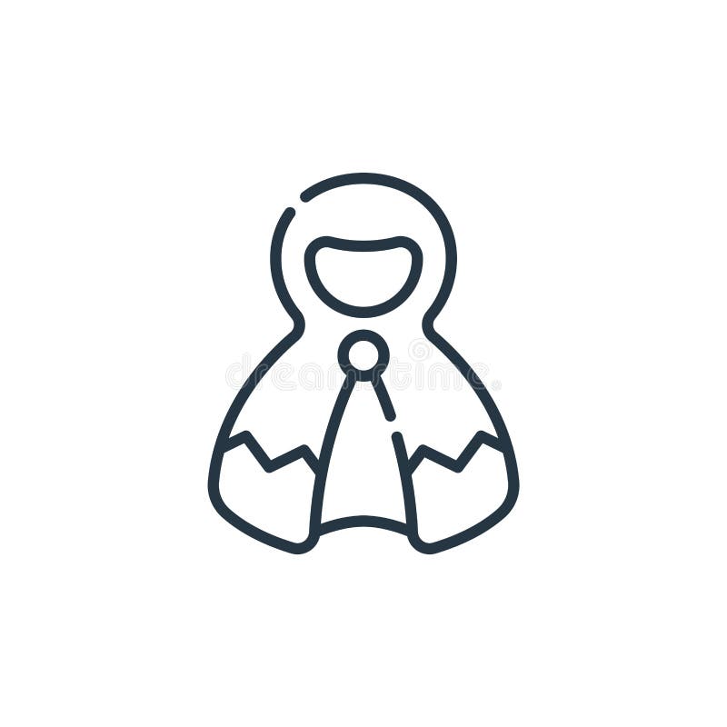 CLOAK Icon Vector from Videogame Elements Concept. Thin Line ...