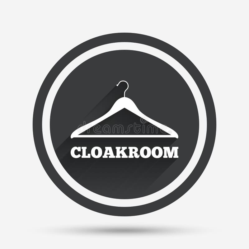 Cloakroom Sign Icon. Hanger Wardrobe Symbol Stock Vector - Illustration ...
