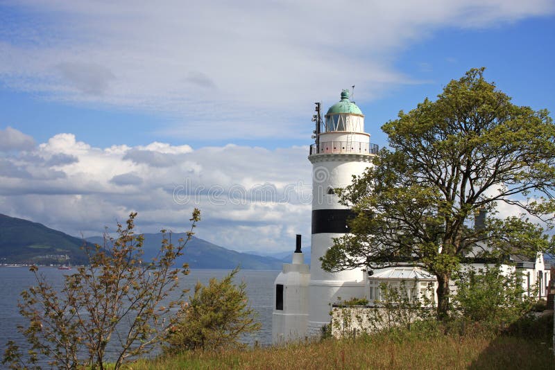 The Cloch Lighthouse at the Coast of Cloch Point - Inverclyde in ...