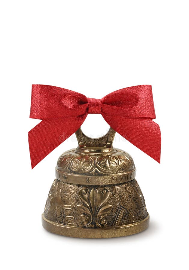 Cloche d'or et proue rouge image stock. Image du rouge - 5968787