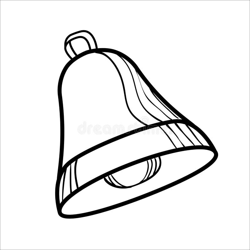 Cloche De Croquis Sur Le Blanc Illustration de Vecteur - Illustration ...