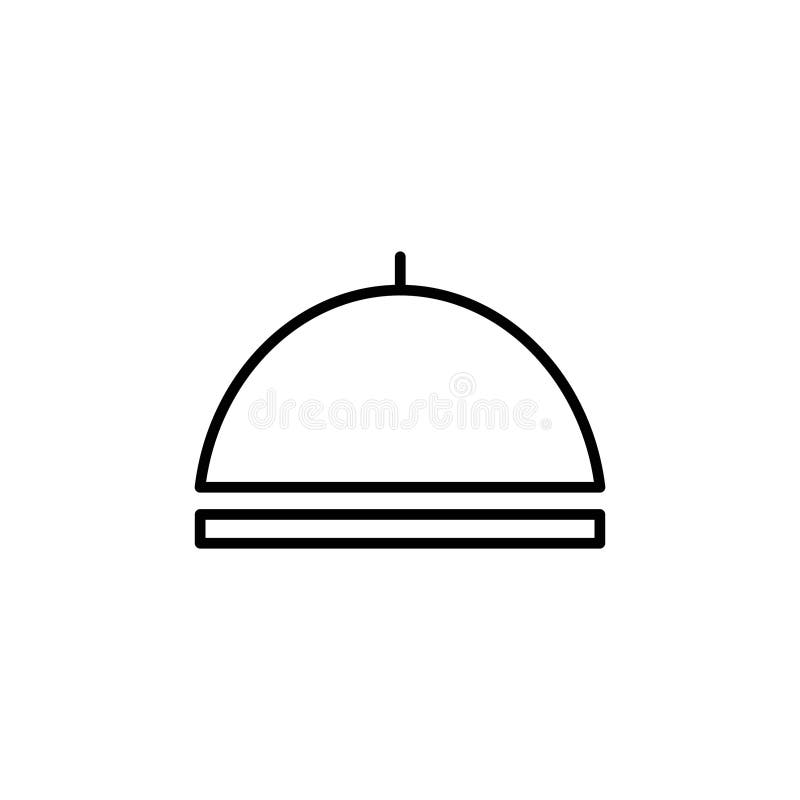 Cloche Icon Flat Logo Isolated Symbol Stock Illustration - Illustration ...