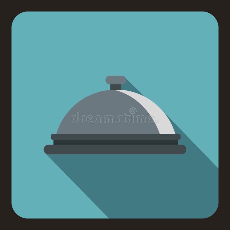 Cloche Icon in Simple Style Stock Illustration - Illustration of hotel ...