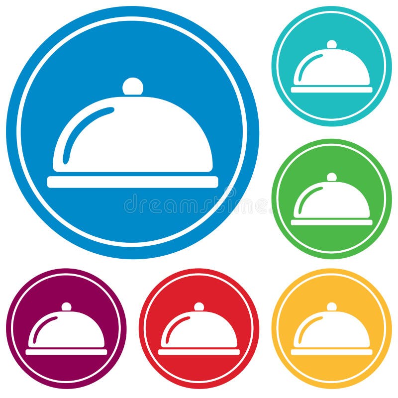 Cloche Icon Simple Flat Style Stock Vector - Illustration of gourmet ...