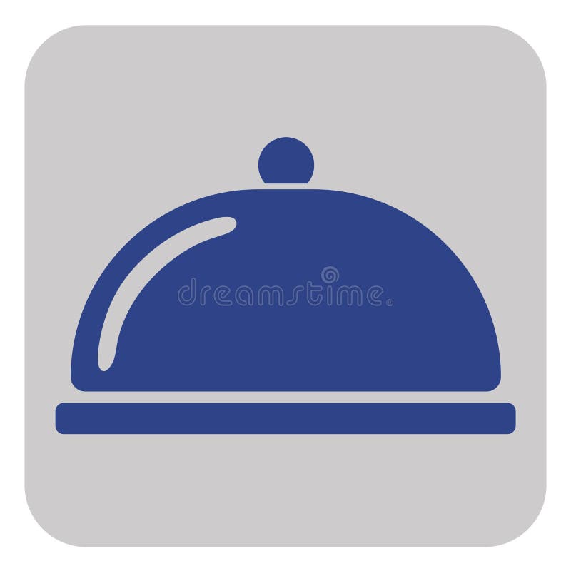 Cloche Icon Simple Flat Style Stock Vector - Illustration of meal ...