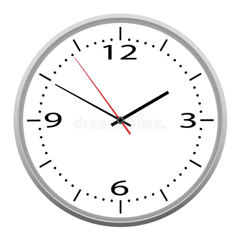 Noon Clock White Background Stock Illustrations – 412 Noon Clock White ...