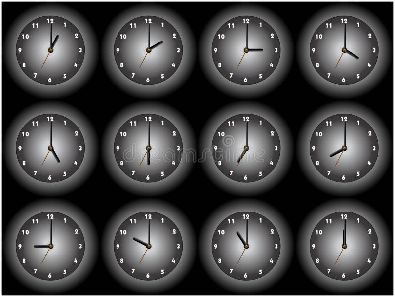 Clock 12 stock vector. Illustration of five, blank, concept - 13653214