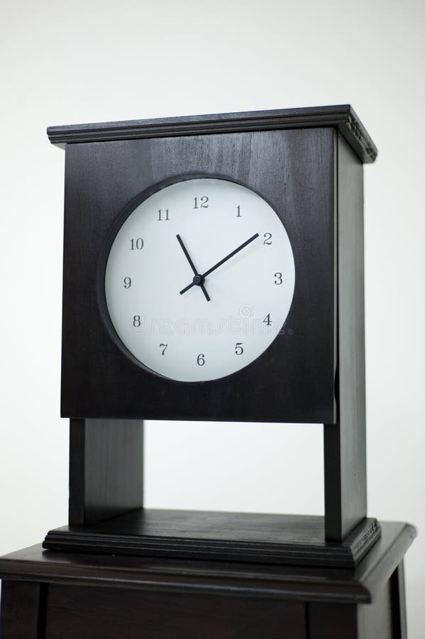 Clock stock photo. Image of wooden, morning, minute, black - 16089578