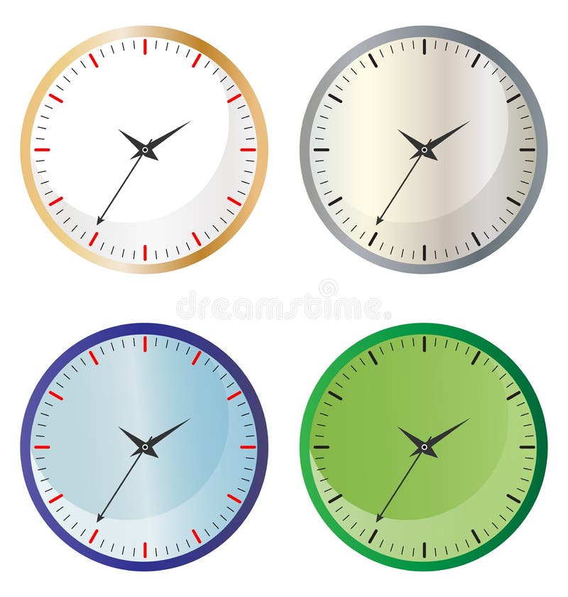Telling Time Worksheet. Write the Time Shown on the Clock Stock Vector ...